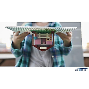 SlabDreamLab 12"X12" Baseplate for All Major Building Bricks and Blocks (Brown Mosaic, 4-Pack)