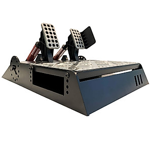 GTR Simulator RS30 Ultra Force Feedback Driving Racing Wheel Suede Leather Cover Instant Gear Shifters with V3 Responsive Adjustable Metal Base 2-Pedals for PC