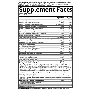 Garden of Life Vitamin Code Whole Food Multivitamin for Men - 120 Capsules, Vitamins for Men + Fruit & Veggie Blend and Probiotics for Energy, Heart & Prostate Health, Vegetarian Mens Multivitamins