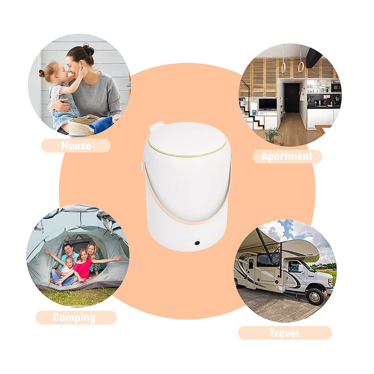 Mini Clothes Washing Machine Portable Washing Machine Intelligent Underwear Washer With Quick And Quiet Operation Convenient Countertop Washing Machine for Home