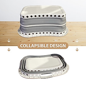 Southern Homewares Collapsible Laundry Basket, Hip Hugging Curve, Easy Grip Handles, Space-Saving, Durable, & Portable for Home, Outdoors, and Travel Use