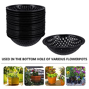 20pcs flower pot gaskets Flower Pot Hole Mesh Pad Round Bowl Shape Bonsai Pot Bottom Grid Mat Mesh Plant Pot Garden Drainage Mesh Hole Screens Size flower pot hole mesh mat M flowerpot bottom mat