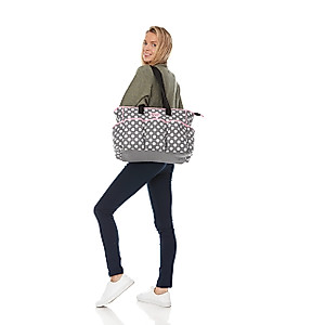 Cudlie Tote Diaper Bag and Changing Pad, Minnie Mouse Polka Dot Print Large