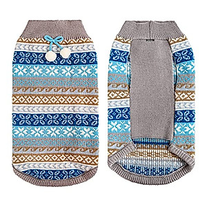 Christmas Dog Sweater for Small Dogs, Warm Winter Knitwear Puppy Pet Clothes