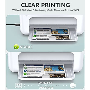 2-in-1 USB-A/C to USB-B Printer Cable 6.6FT, USB C MIDI Cable Nylon Braid High-Speed Printer Cord for MacBook Pro/Air,Digital Piano MIDI Controller,HP Canon Dell Epson Brother Samsung-Black