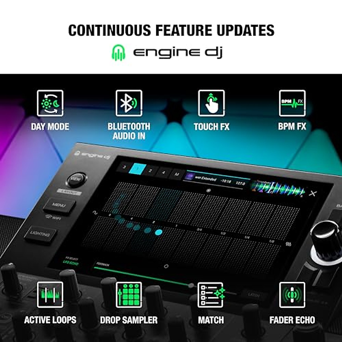 Denon DJ SC LIVE 4 - Standalone DJ Controller, 4-Channel Mixer, Amazon Music Unlimited Streaming, Wi-Fi, Speakers, Serato DJ & Virtual DJ Compatible