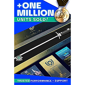 Dalstrong Honing Steel - 10" Rod - Gladiator Series Elite - HC Stainless Steel - G10 Garolite Handle - NSF Certified