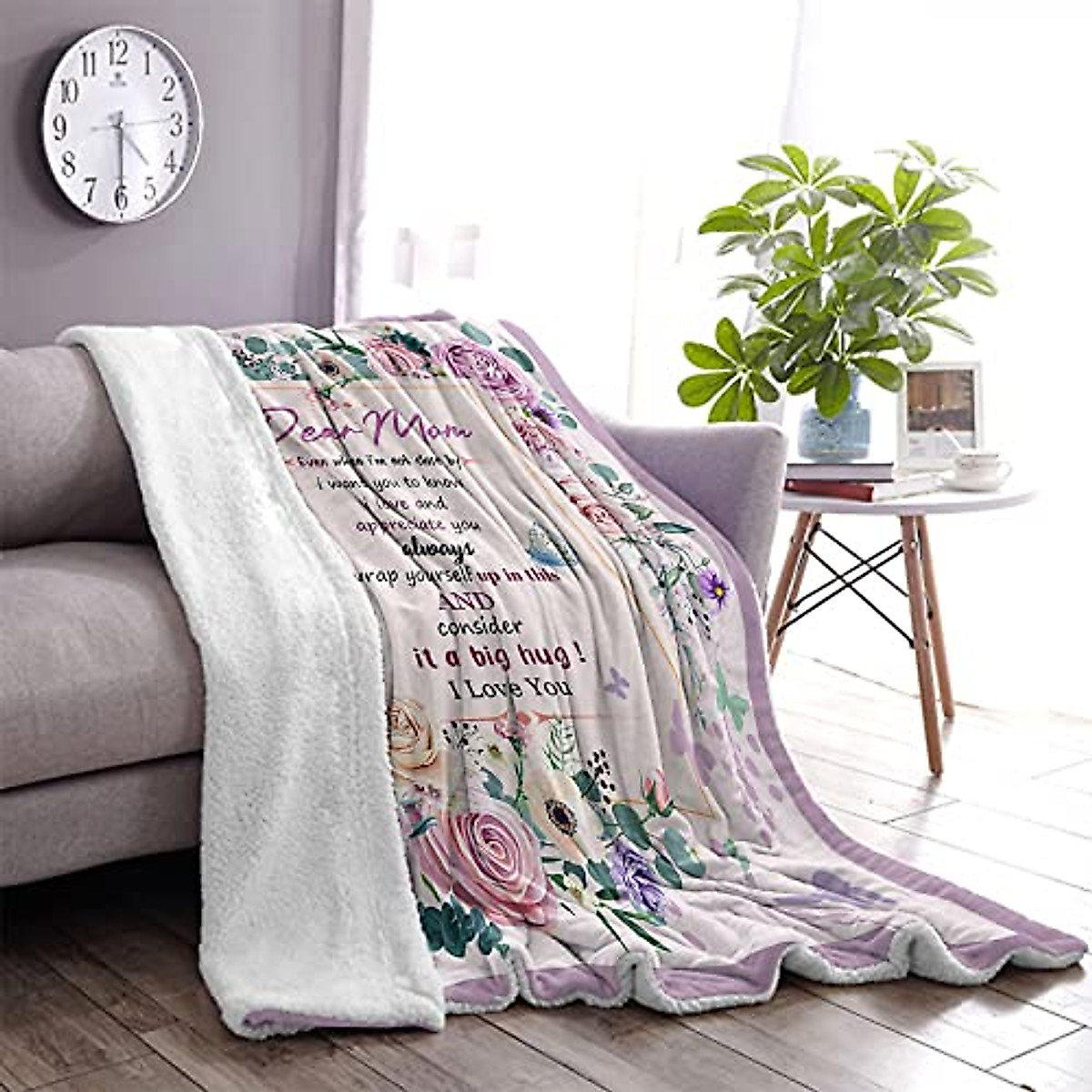 Onecmore Gifts for Mom Mothers Day Birthday Romantic Gifts for Mom Blanket,Mom Valentines Day Gifts,Mom Romantic Gifts, Mom Gifts from Daughter Son,New Mom Gifts for Women Gifts for Mom Throw Blanket