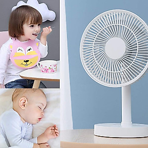 AIYoo USB Desk Fan with 4 Speeds 90° Head Pivot, Fast Air Circulating USB Fan for Better Cooling Quiet Electric Fan/Stroller Fan/Portable Personal Fan for Desktop Office Car Outdoor Travel Camping Fan