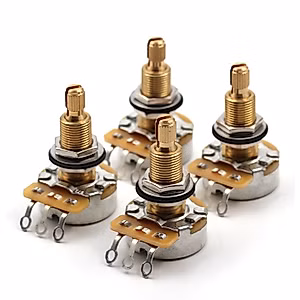 CTS TAOT CUSTOM 525K LONG Shaft Potentiometers - 5% Tolerance (All Pots Meter 500K-550K) - Set of 4 (4X)