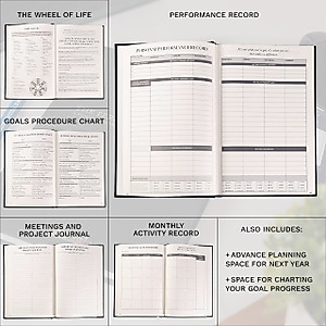 The Performance Planner | Linen Edition | By Zig Ziglar | 6x9 inch Hardcover Daily Planner Journal and For Daily Weekly Monthly and Yearly Goal Setting And Achieving