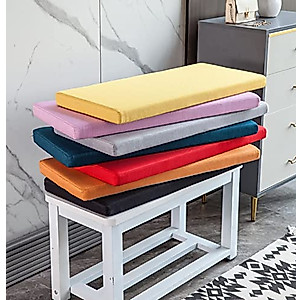 Custom Bench Cushion,Personalized Size Bench Pad with Non-Slip Bottom,Indoor/Outdoor Thickened Foam Furniture Cushions for Garden Patio Bench Swing ,Bay Window Seat Pads,Washable Sofa Cushion