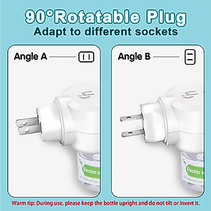 Moskiller Mosquito Repeller, Bluetooth APP Control Electronic Mosquito Repellent Plug in, Include 1 Pack 280 Hr Repellent Refills for Home, Bedroom, Office, Kitchen