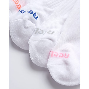 Reebok Women's Comfort Cushioned Athletic Quarter Cut Socks (6 Pack), Size Shoe Size 4-10, White