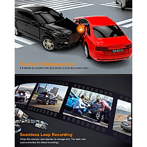 YEECORE Dual Dash Cam, Real 4K+1080P Front and Rear Dash Camera, Built-in WiFi GPS, 3" IPS Screen, HDR Night Vision, 24H Parking Monitor, 157°Wide Angle Dash Camera for Cars, Loop Recording (H22)