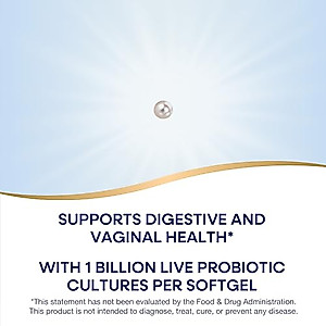 Nature's Way Women's Probiotic Pearls, Supports Vaginal and Digestive Health*, Protects Against Occasional Constipation & Bloating*, 1 Billion Live Cultures, 30 Softgels (Packaging May Vary)