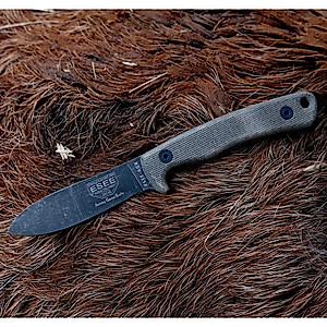 ESEE Knives Ashley Game Hunting Skinning Knife w/Sheath, Made in USA (Micarta)