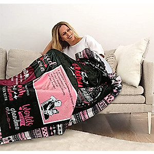 Best Grandma Blanket Gifts from Grandchildren Grandma Mothers Day Christmas Birthday Gifts | Best Grandma Ever Blanket Throw Blanket Presents Bday Gifts from Grandaughter Grandson 50” X 60”