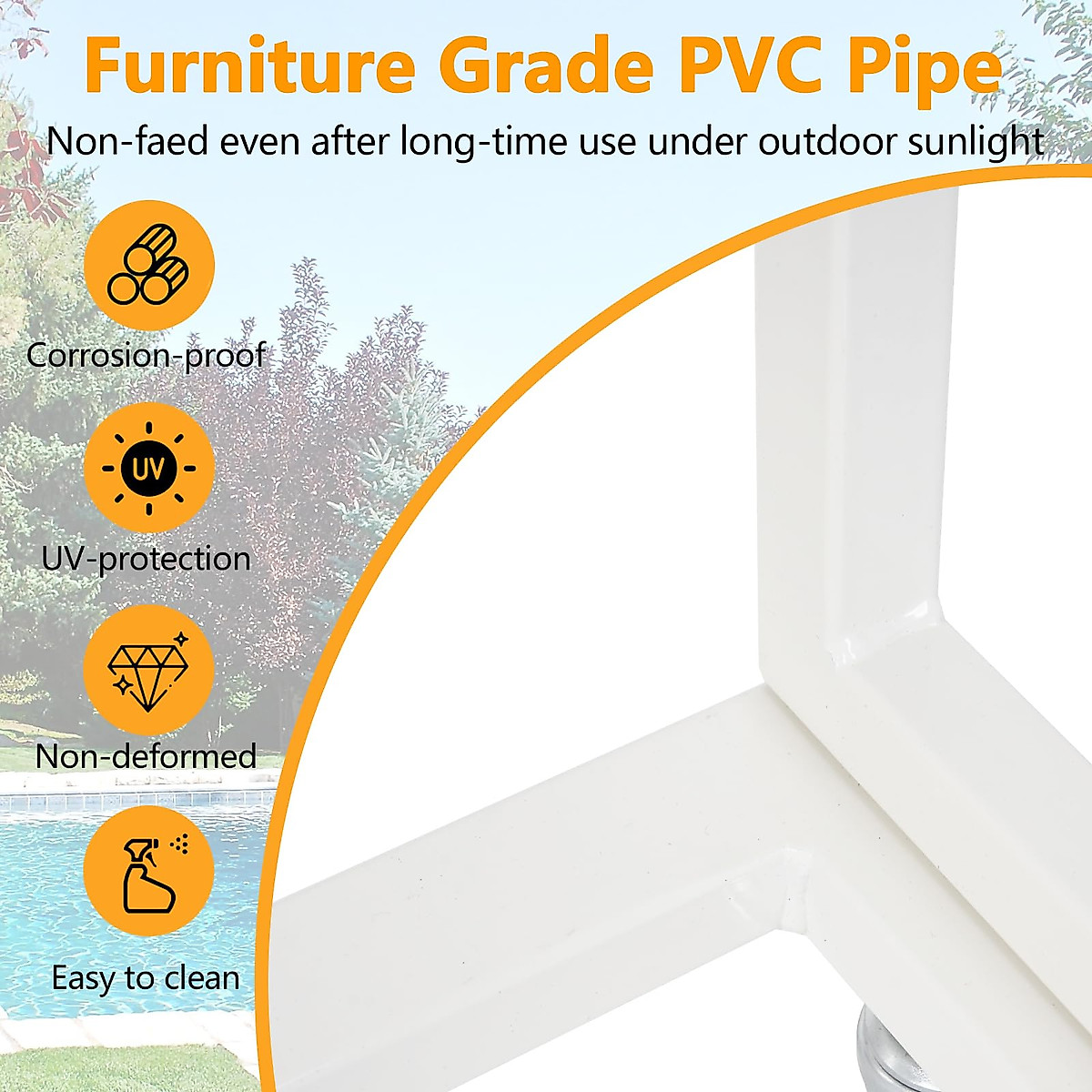 GAOMON Pool Towel Rack,Outdoor PVC Trapedozal Poolside Storage Organizer,5 Bar,Outdoor Towel Rack with Wheels,Pool Towel Holder,Stores Floats and Paddles, Towel Stand for Beach,Pool,Indoor,White