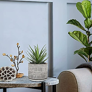 8 Inch Artificial Plants in Pot, Realistic Faux Plant Decor, Artificial Succulent Plant Decor, Fake Potted Plants for Bedroom Office Bookshelf Decor