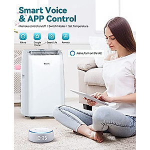 Wamife 12000 BTU Portable Air Conditioner, Smart Indoor Air Conditioner Voice Control with Alexa & Google Home, Cools Up to 700 Sq.Ft. Portable AC Unit with Remote Control, Window Kit