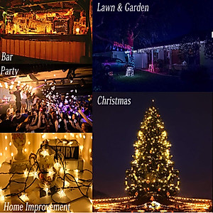 Winboom 100 Led 39.4FT Solar Christmas Lights Outdoor Waterproof 8 Modes Star Solar String Lights,Solar Powered Fairy Light for Outside Garden Tree