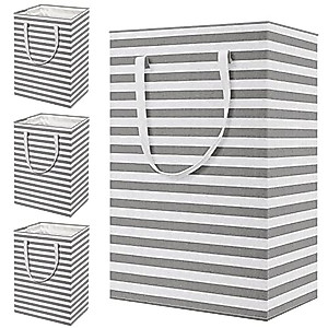 4 Pack Large Laundry Baskets 75L Freestanding Laundry Hamper with Long Reinforced Handles Durable Tall Laundry Bin, Clothes Hamper for Bedroom, Bathroom, Dorm, Toys