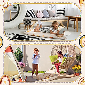 Boho Bean Bag Chair Cover Stuffed Animal Storage Bean Bag Bean Bag Cover Canvas Stuff Animal Storage Organizer Holder Unicorn Beanbag Seats Furniture for Playroom Bedroom