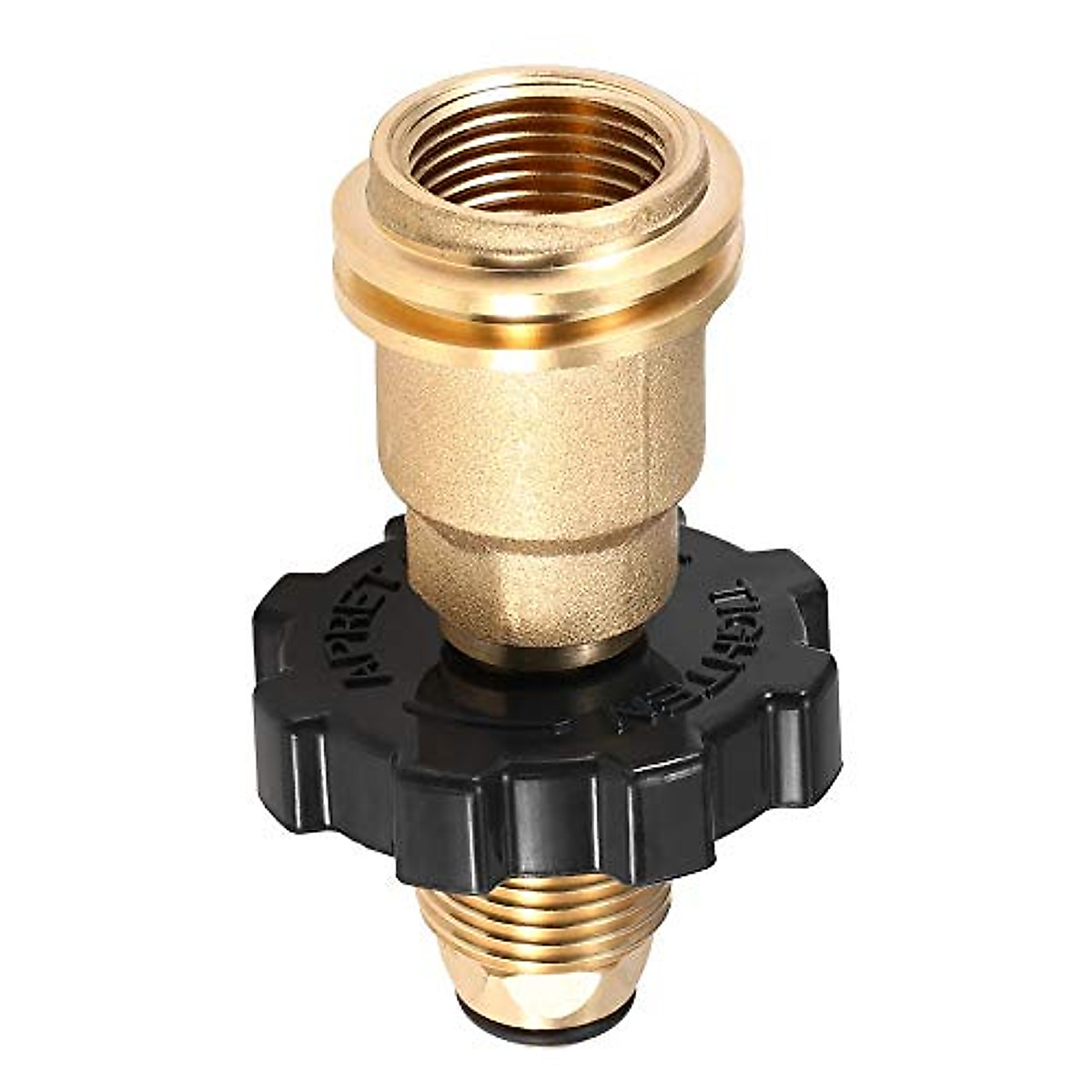 Hooshing Universal Fit Propane Tank Adapter Converts POL LP Tank Service Valve to QCC1/Type 1 with Wrench Old to New Connection Style