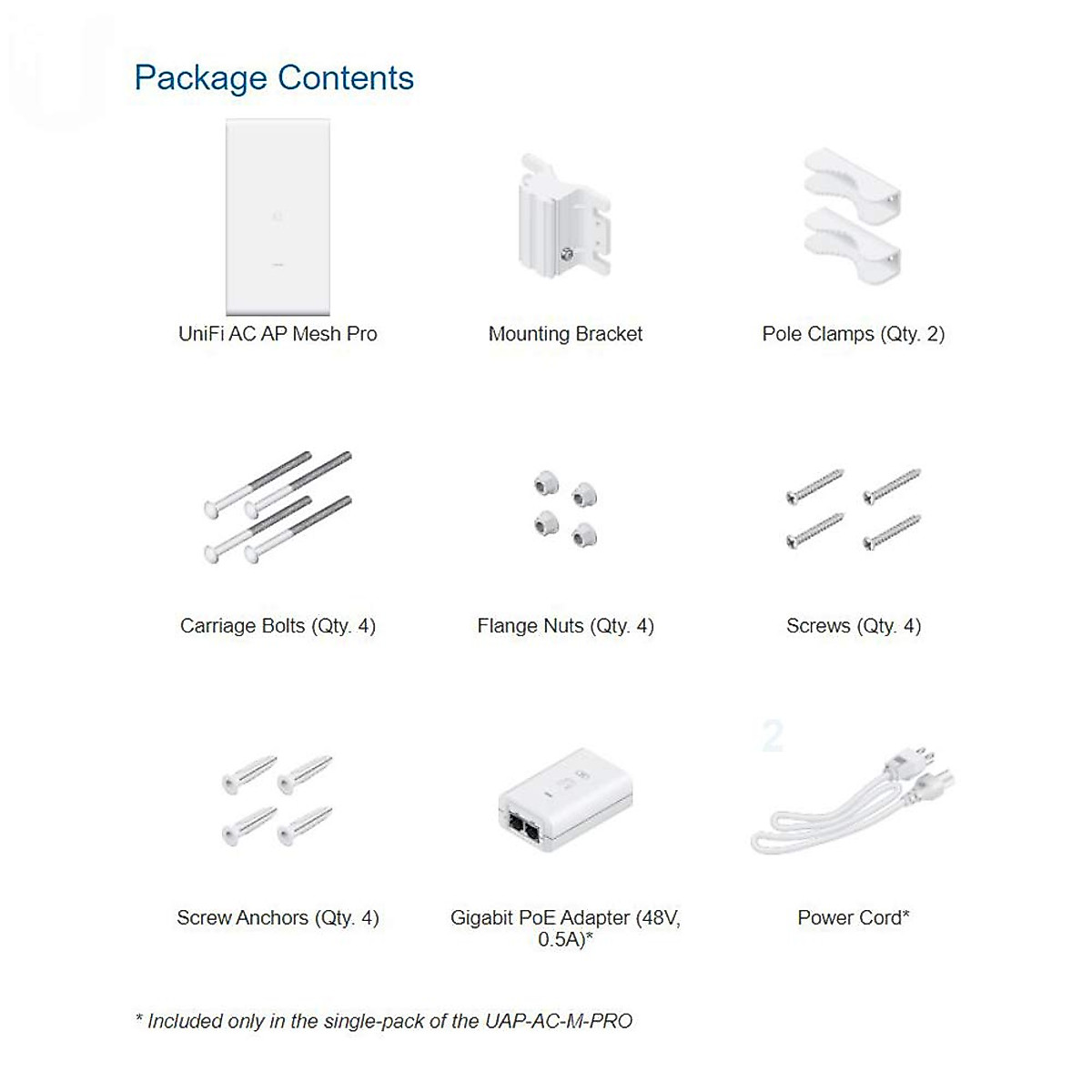 UniFi AC Mesh Wireless Access Point UAP-AC-M-PRO-US 802.11ac 3x3 MIMO Outdoor Wi-Fi (2 Units)