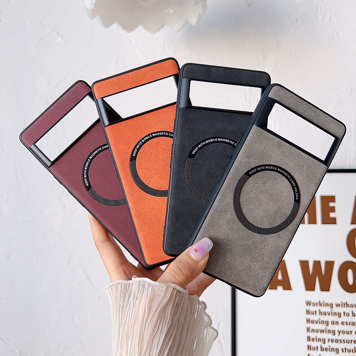 SKYLMW Designed for Google Pixel 7 Pro Case 5G (2022) [Compatible with Magsafe] - Plush Matte Finish and Full Body Protection Cover for Men Women Girls (6.7 Inch) Orange