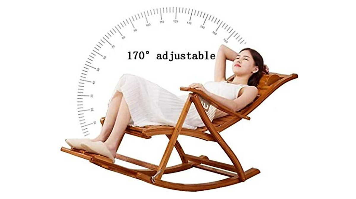 XZGDEN Folding Rocking Chair: Foot Massage & 5-Speed Adjust