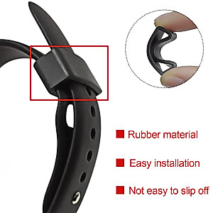 6 Pcs Watch Band Loop Holder Keeper for Resin Belt, Replacement Fastener Rings for Silicone Leather Rubber Watch Strap, Durable Fastener Retainer Size(16mm)