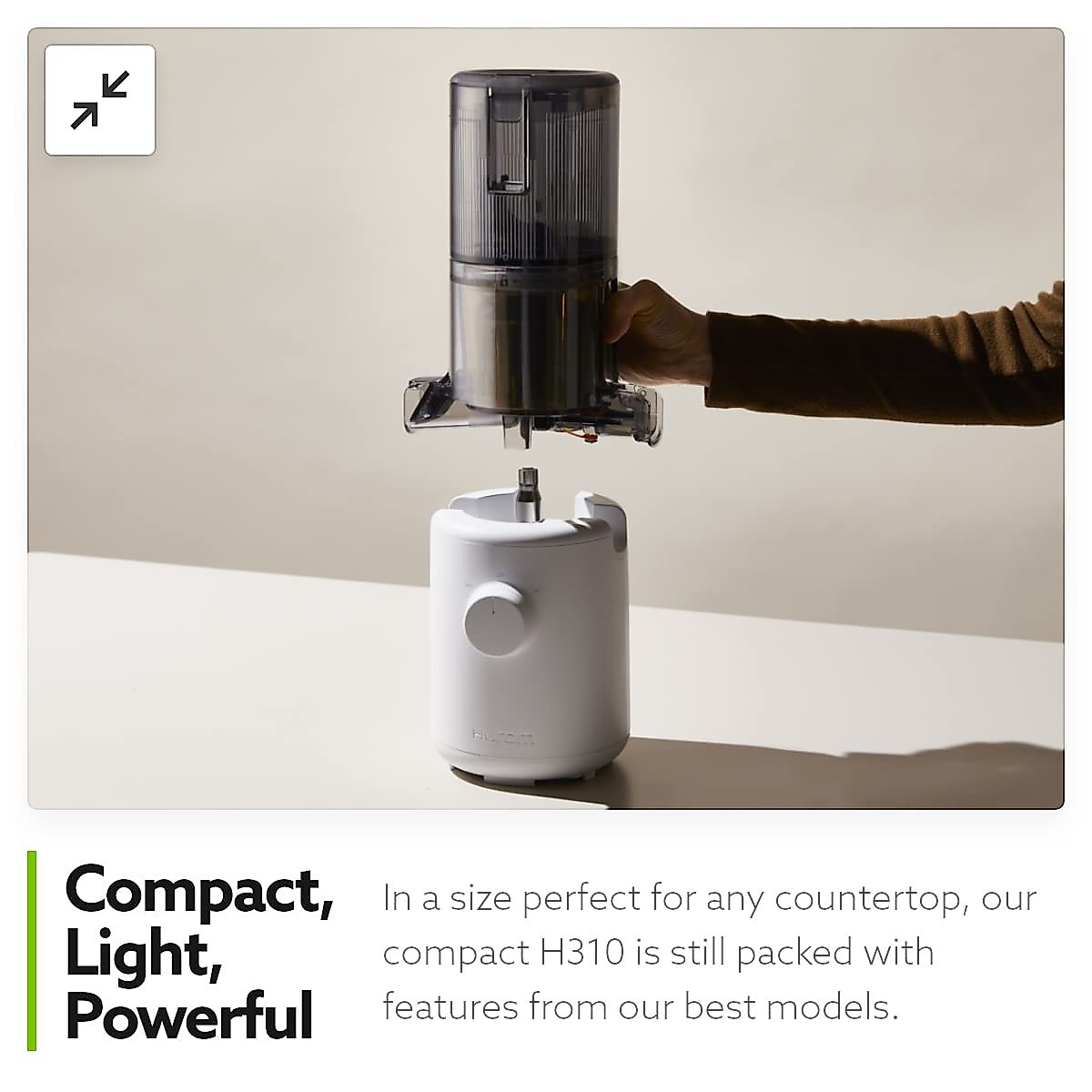 Hurom H310A Personal Self Feeding Slow Masticating Juicer (H310A Lavender)