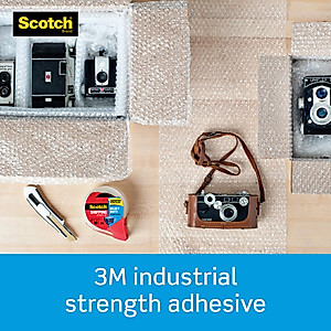 Scotch Brand Heavy Duty Shipping Packaging Tape, 1 Roll with Dispenser, 1.88" x 22.2 Yards, 1.5" Core, Great for Packing, Shipping & Moving, Clear (142)