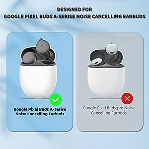 WOFRO Anti-Lost Strap for Google Pixel Buds A-Series Earbuds, Sports Soft Silicone Lanyard Accessories Compatible with Google Pixel Buds A-Series Wireless Earbuds Neck Rope Cord (Black)