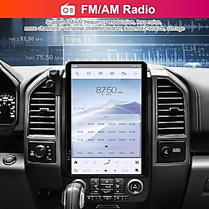 Qualcomm Android 11 Car Radio for Ford F150 F-150 2015-2021 Lobo Wolf Stereo Replacement Head Unit 14.4 Inch IPS Tesla Style Carplay Android Auto Navigation Multimedia Play SYNC3 AUTO AC
