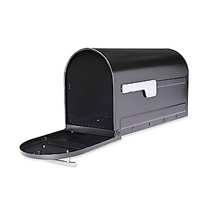 Architectural Mailboxes 7900-7B-SR-10 Boulder Postmount Mailbox, Large, Black