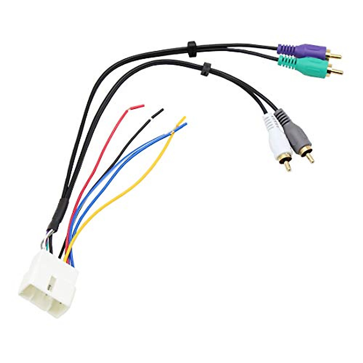 RED WOLF Aftermarket Radio Wire Harness Premium Sound System AMP Integration with 4RCA Connector Adapter for Toyota Lexus 1992-2001