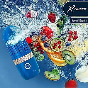 VegeClean Fruit and Vegetable Cleaner, Portable 4400mah Capsule Shape Fruit & Vegetable Washing Machine, USB Rechargeable Fruit Cleaner Machine, Automatic Household Cleaning Machine