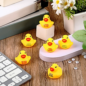 Lenwen Rubber Duck Bath Toy Inspirational Gift Motivational Rubber Ducks Thank You Gifts Inspirational Party Favors Baby Shower Decorations Birthday Party Favors(60 Pcs,1.3 Inch)