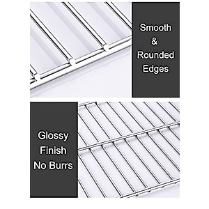 Elsjoy Set of 4 Barbeque Wire Mesh Net Grill Grid, 12 x 10 Stainless Steel Grill Grates BBQ Grill Racks, Replacement Smoker Wire Rack for Roasting, Cooling, Baking