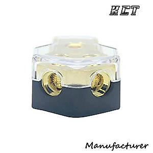 0/2/4 Gauge in 4/8 Gauge Out 2 Way Amp Power Distribution Block for Car Audio Splitter