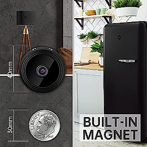 Mini Spy Camera Hidden Camera Video,Wireless WiFi Camera, Night Vision Motion Detection, 1080P Home Security Camera Nanny Cam Pet Camera Baby Camera