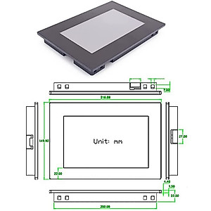 Ferwooh 7.0" Nextion Enhanced HMI USART UART Serial TFT LCD Module Display Resistive Touch Panel Touchscreen with Enclosure