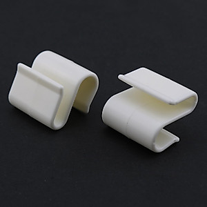 LUORNG 10PCS 23x23x19mm Cardboard Flat Hooks Shelf Hooks White Shelves Plastic S Hooks for Hanging Heavy Duty Kitchenware Towel Decoration