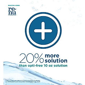 Renu Contact Lens Solution by Multi Purpose Disinfectant Advanced Formula Kills 99.9% Germs, 12 Fl Oz