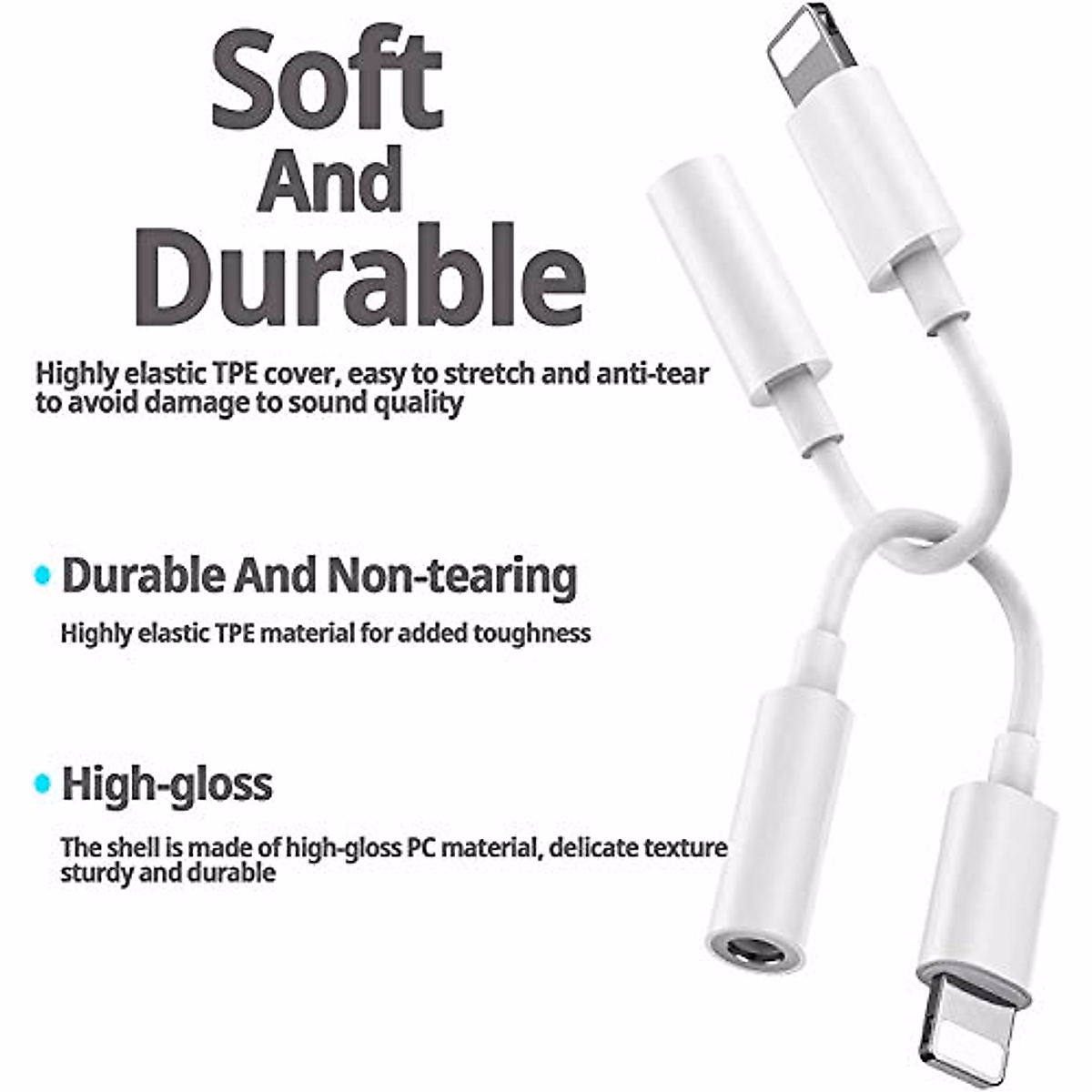 [Apple MFi Certified] 2Pack iPhone 13 Headphone Jack Adapter, Lightning to 3.5mm Aux Audio Jack Adapter Dongle Cable Stereo Earphone Connector Converter for iPhone 12/11/XR/X/8/7/SE Call+Music Control