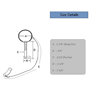 Thorn Boat Bimini Quick Release Pin with Lanyard (4 PCS)