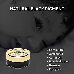 Organic Netra Baby Kajal - 100% Natural, Enriched With Certified Organic Ingredients, Chemical-Free Kajal, Water Resistant and Long Lasting - 8g